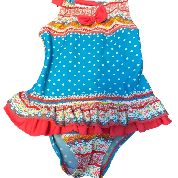 Floatimini | Swim | Kids Swimwear Polka Dot Blue And Red | Poshmark